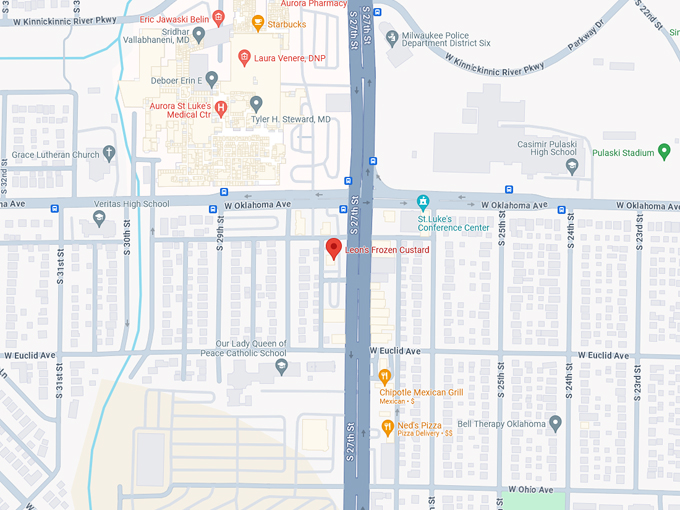 Leon's Frozen Custard 10 map