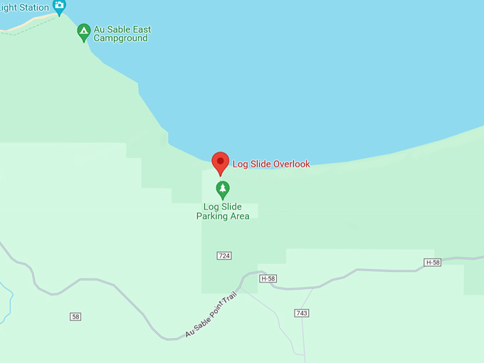 Log Slide Overlook 10 Map