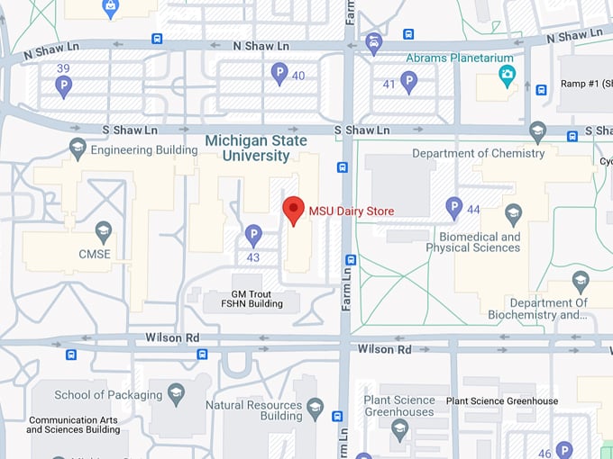 MSU Dairy Store Map
