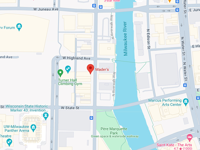 Mader's Restaurant 10 Map