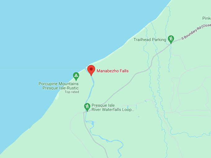 Manabezho Falls 10 Map