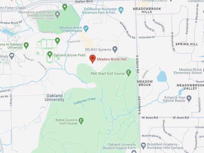 meadow brook hall 10 map