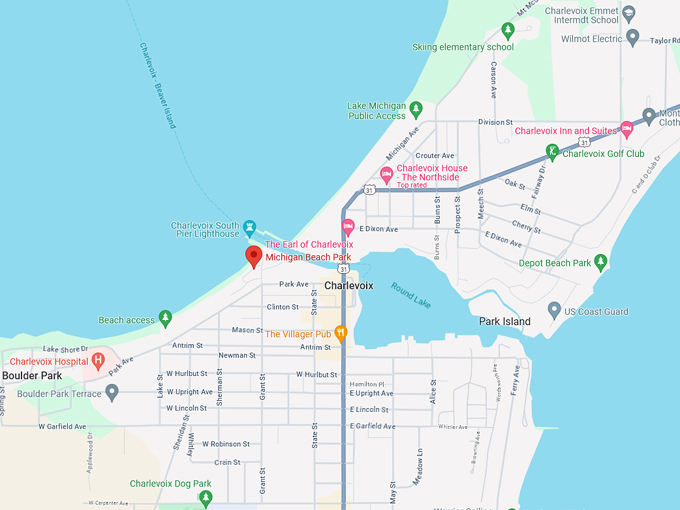 Michigan Beach Park 10 map