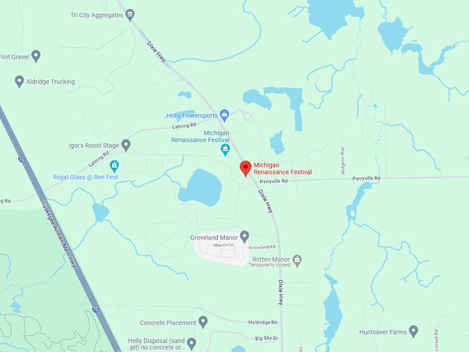 Michigan Renaissance Festival 10 map