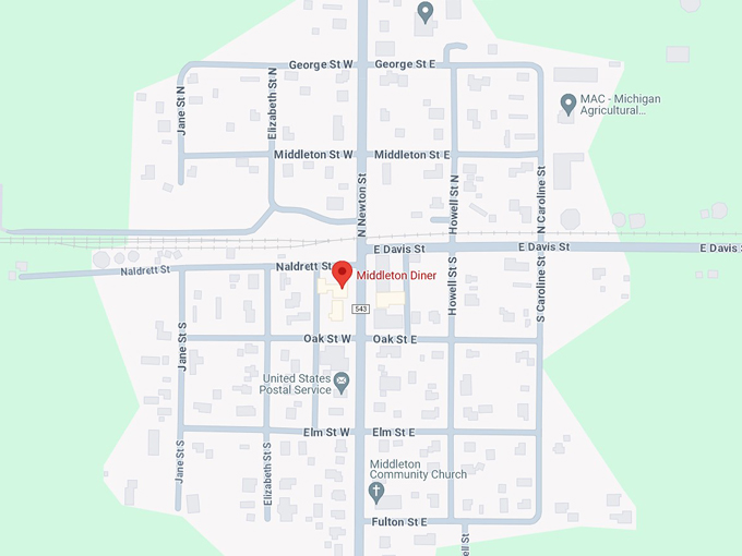 Middleton Diner 10 map