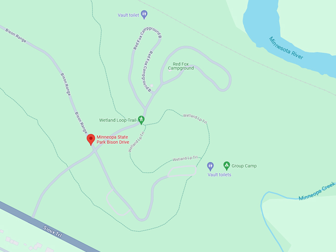 Minneopa State Park Bison Drive 10 map