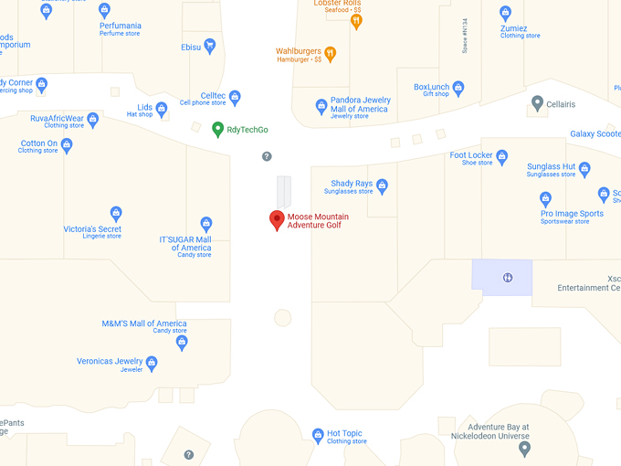 Moose Mountain Adventure Golf 10 map