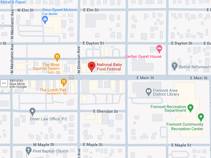 National Baby Food Festival 10 Map