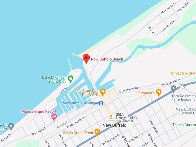 New Buffalo Beach 10 Map