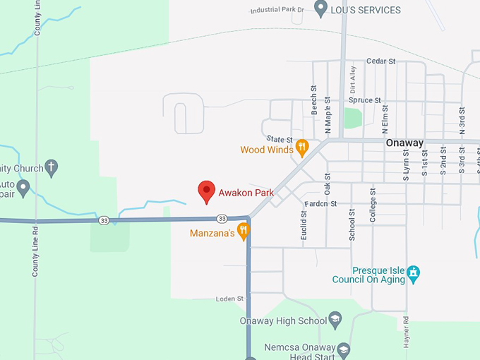 onaway awakon park 10 map