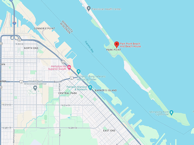 park point beach 10 map