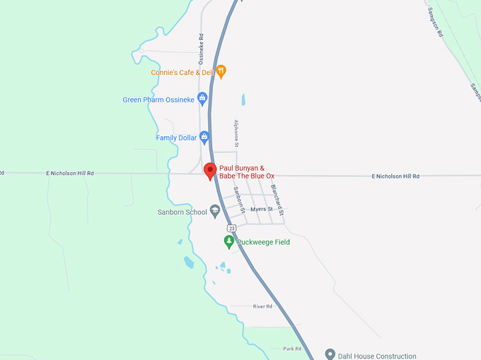 Paul Bunyan & Babe The Blue Ox 10 map