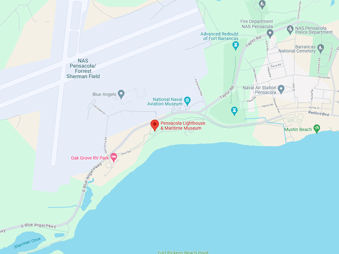 Pensacola Lighthouse & Maritime Museum map