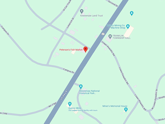 Peterson's Fish Market 10 map