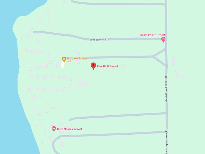 Pine Bluff Resort 10 map