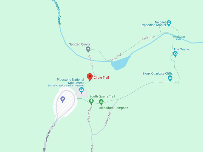 pipestone national monument circle trail 10 map
