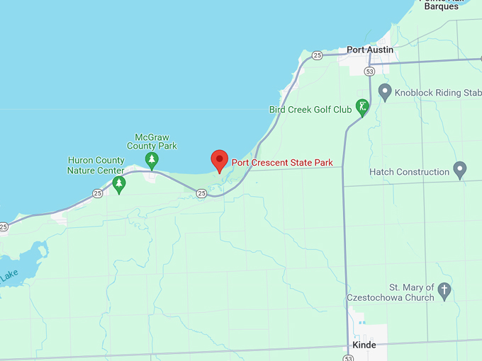 Port Crescent State Park 10 Map