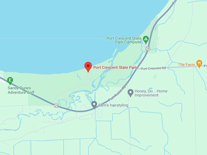 Port Crescent State Park 10 Map