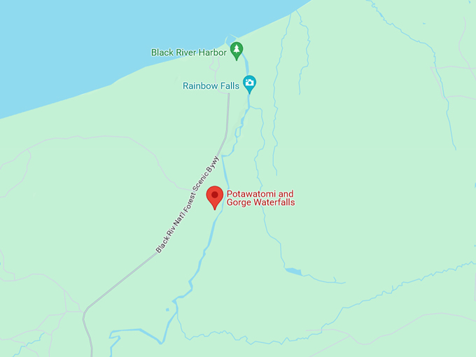 Potawatomi Falls and Gorge Falls Loop 10 Map