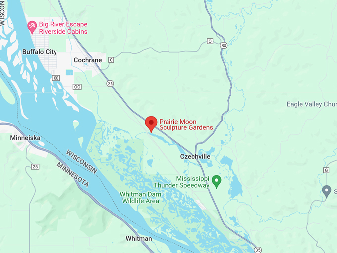 Prairie Moon Sculpture Gardens 10 Map