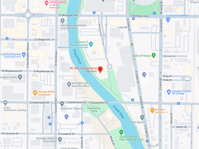 R.E. Olds Transportation Museum 10 map