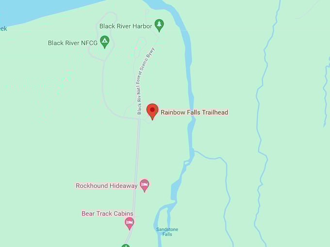 Rainbow Falls Trail 10 Map