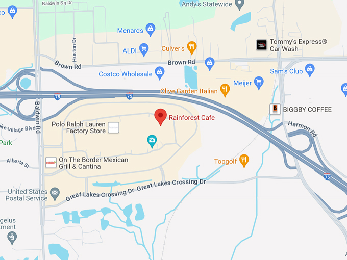 Rainforest Cafe 10 Map