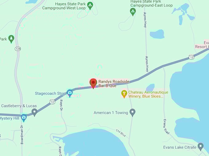 Randys Roadside Bar-B-Que 10 Map