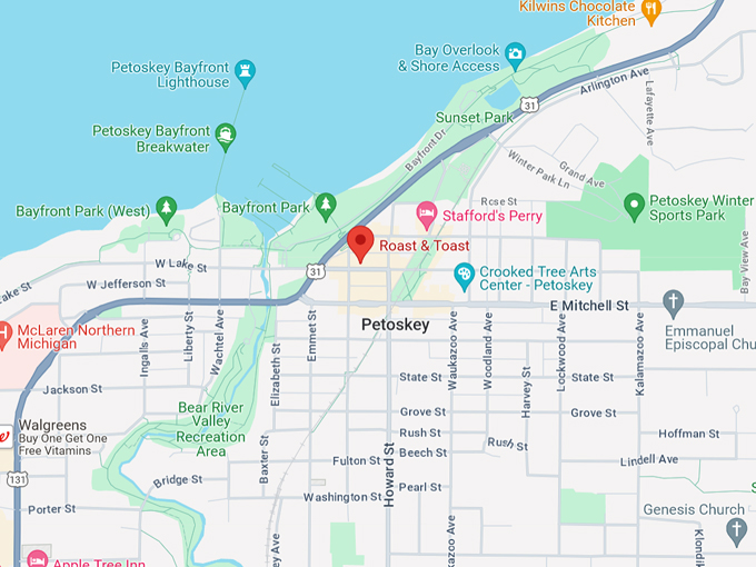 Roast & Toast 10 Map