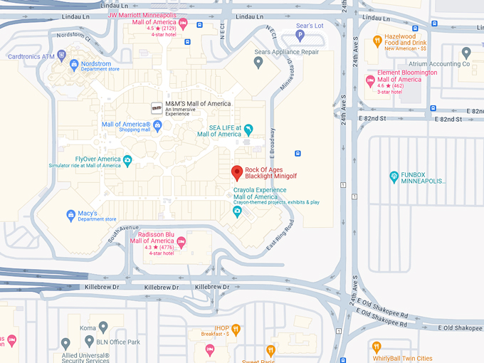 Rock of Ages Blacklight Minigolf 10 map