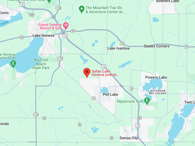 Safari Lake Geneva 11 Map