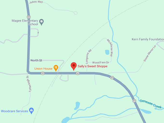 Sally's Sweet Shoppe 10 Map