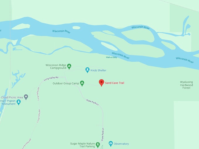 Sand Cave Trail 10 map