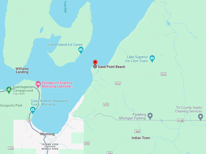 Sand Point Beach 10 map