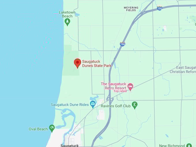 Saugatuck Dunes State Park Beach 10 Map