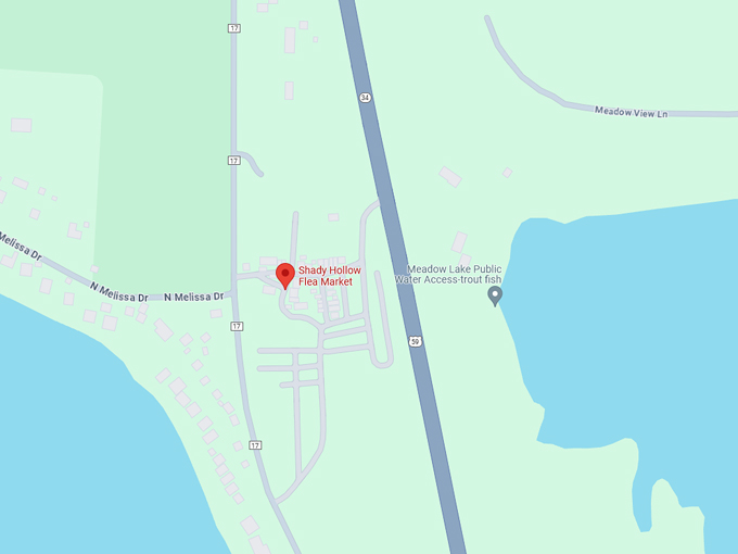 Shady Hollow Flea Market 10 map