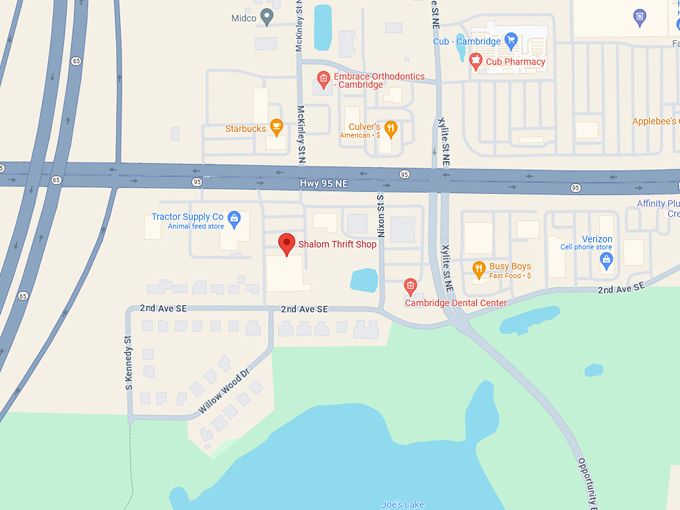 Shalom Thrift Shop 10 map