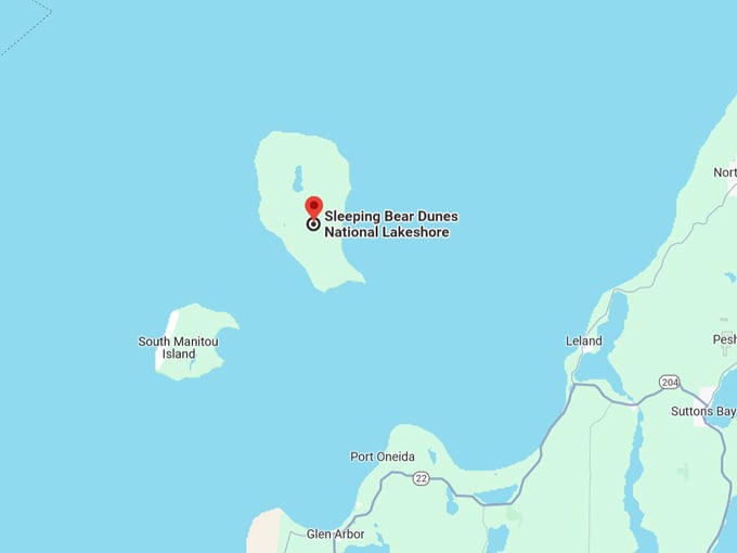 Sleeping Bear Dunes National Lakeshore 10 Map