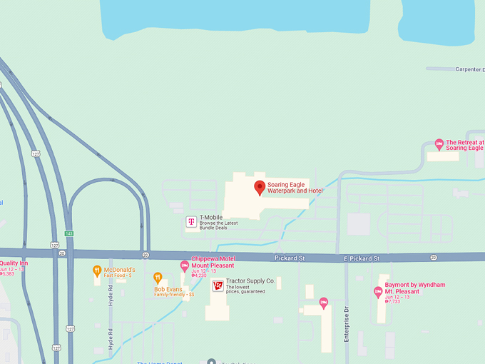 Soaring Eagle Waterpark 10 map