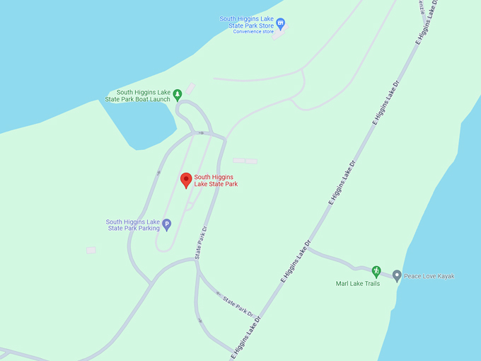 South Higgins Lake State Park 10 map
