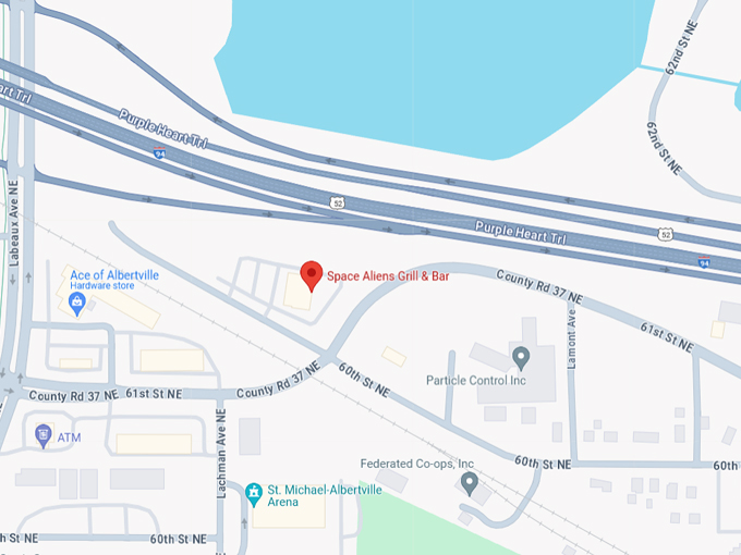 Space Aliens Grill & Bar 10 map