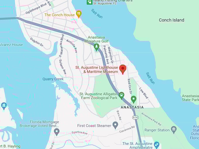 St. Augustine Lighthouse & Maritime Museum 10 Map