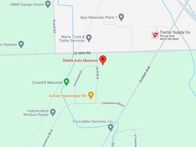 Stahls Auto Museum 10 Map