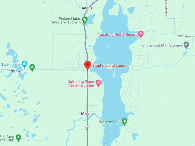 Stout's Island Lodge 10 Map
