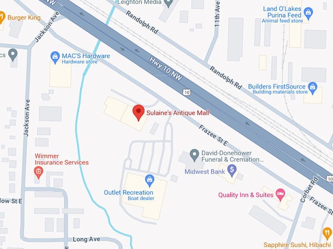 Sulaine's Antique Mall 10 Map