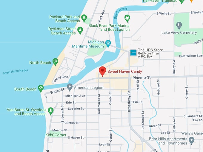 Sweet Haven Candy Map