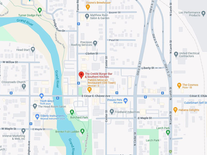 The Creole Burger Bar & Southern Kitchen 10 map