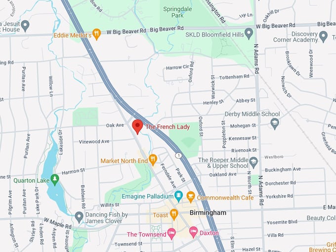 the french lady restaurant 10 map