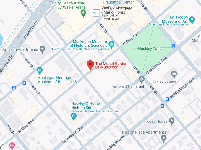 The Monet Garden of Muskegon 10 Map