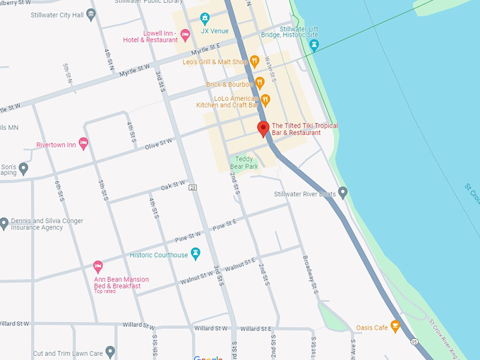 The Tilted Tiki Tropical Bar & Restaurant 10 map